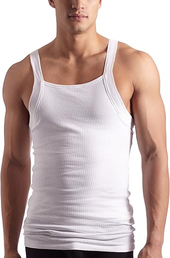 Amazon.com: 2(X)IST Men's Form Square Cut Tank Top, White, Small ...