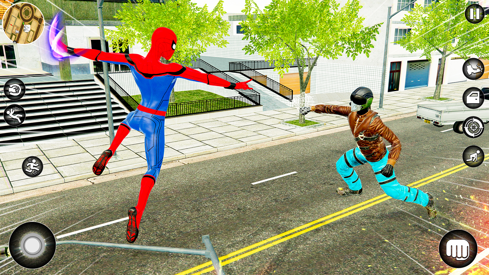 City Flying Hero Fighter 3d Rope Simulator - Urban Gangster Fighting ...