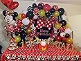 Amazon.com: Cartoon Mouse Birthday Party Decorations Red Black Cartoon ...