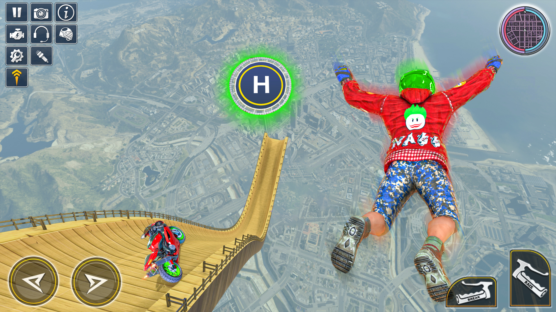 Open World Bike Stunt game 3d:Top Mega Ramp Motorbike Games Multiplayer ...
