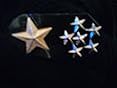 Amazon.com: 1 Star 1" Corrugated Gold Pair Collar PINS Rank Insignia ...