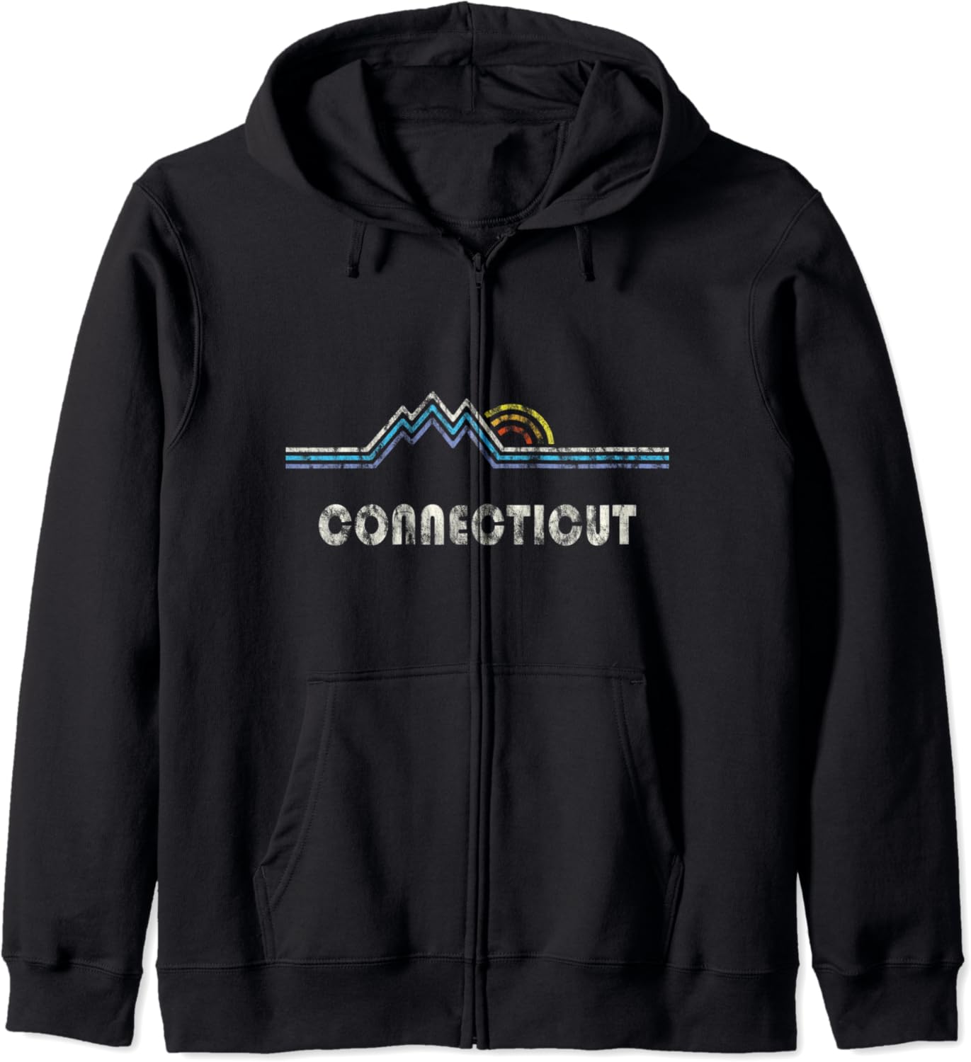 Amazon.com: Retro Connecticut Gift, Connecticut Mountains and Sunset ...