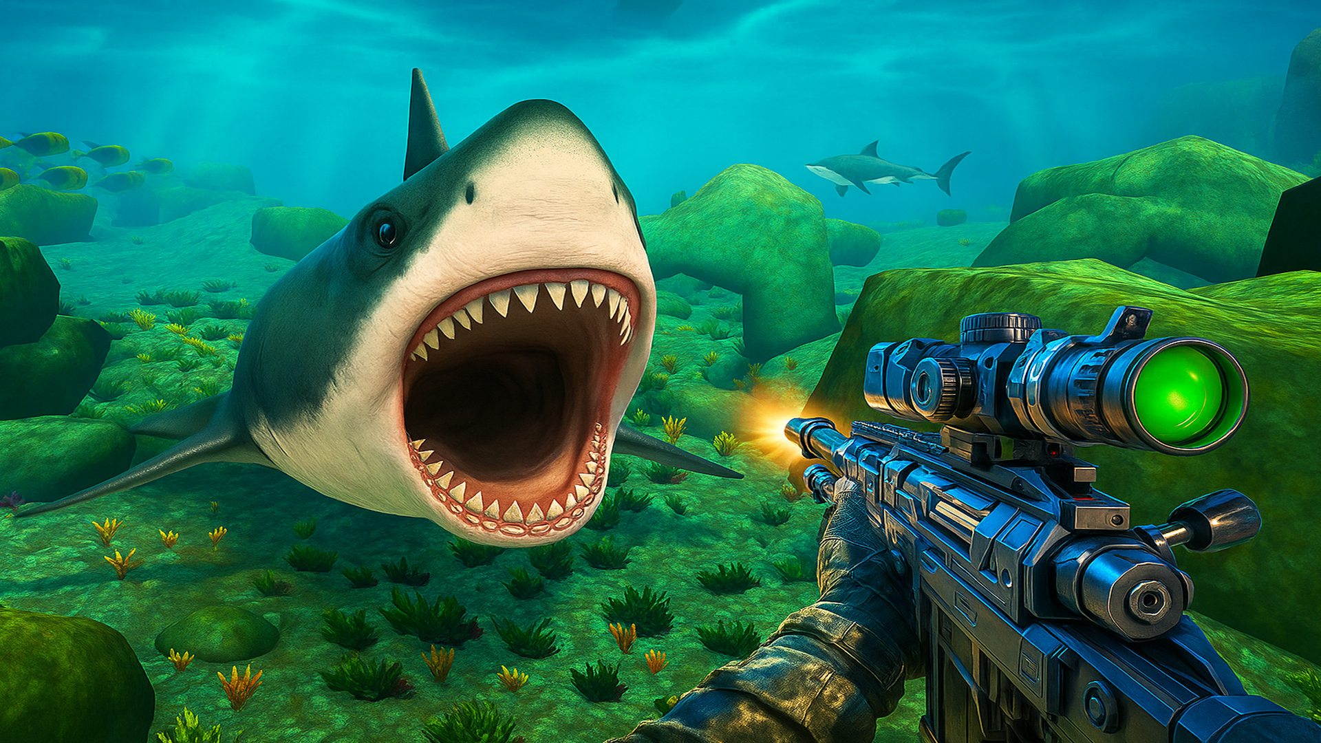 Ultimate Underwater Shark Sniper Shooting - Sea Game - Underwater ...