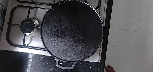 Buy ROSTON Cast Iron Tawa Dosa | Cookware Flat Vessel Pre Seasoned ...