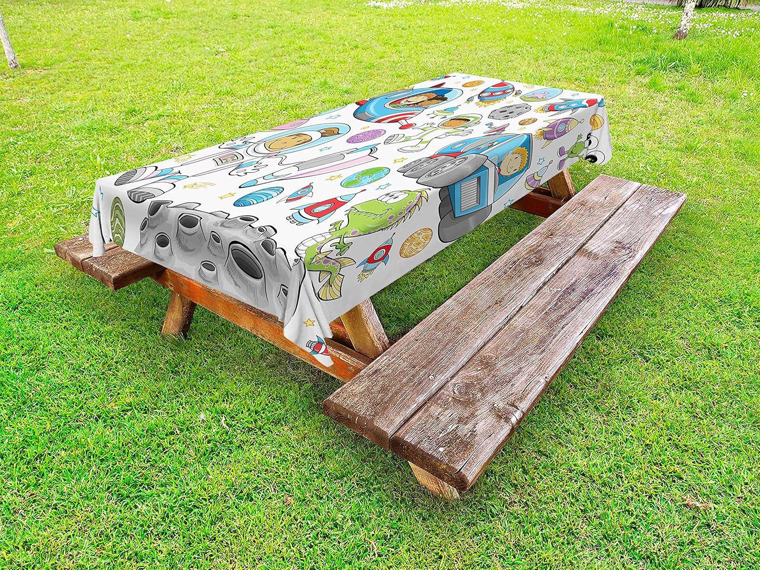 Amazon.com: Ambesonne Outer Space Outdoor Tablecloth, Deep Space ...