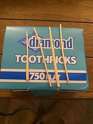 Amazon.com: Diamond Flat Toothpicks 750ct, 3 Pack : Health & Household