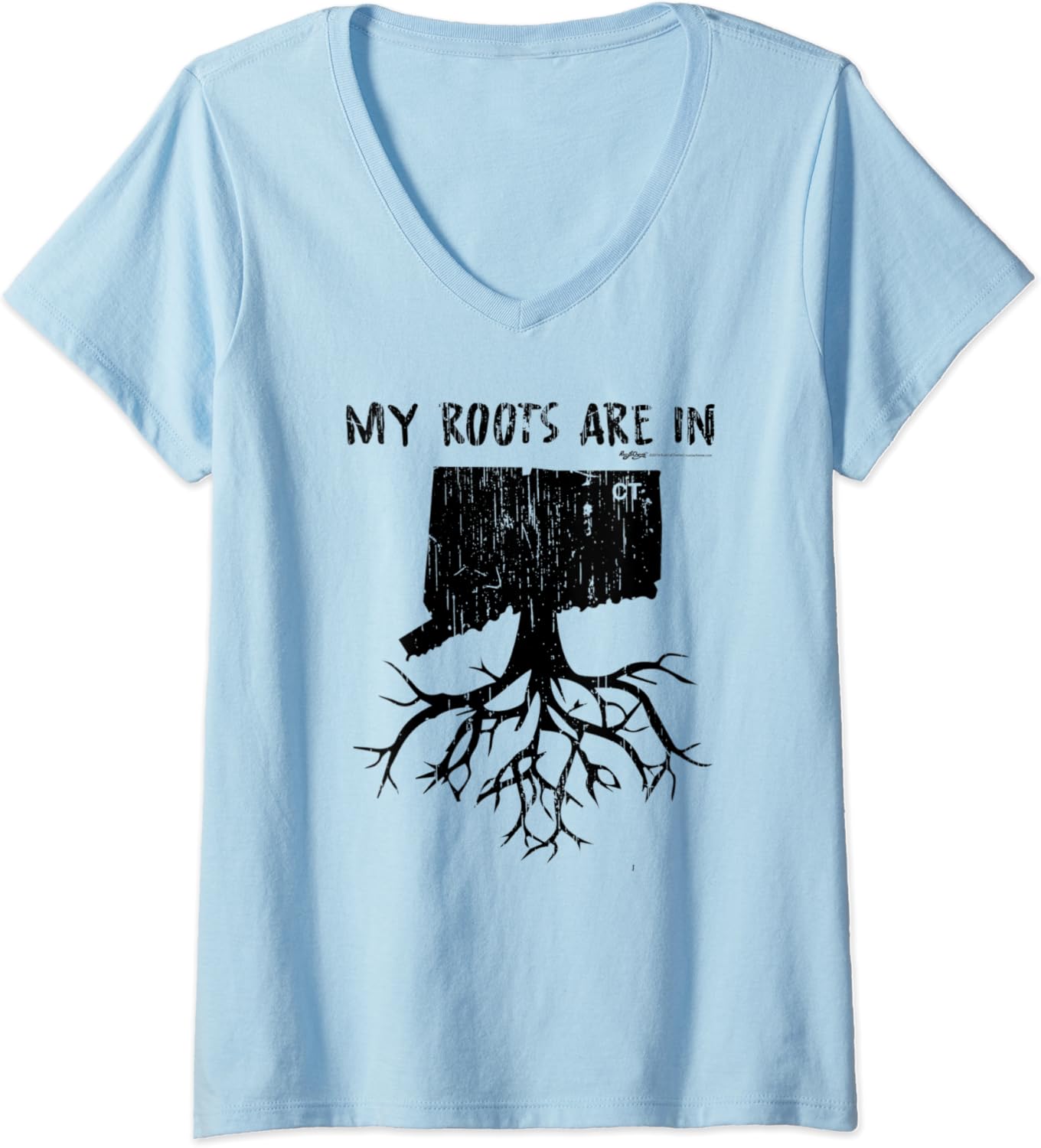 Amazon.com: Womens Vintage My Roots Are In Connecticut State V-Neck T ...