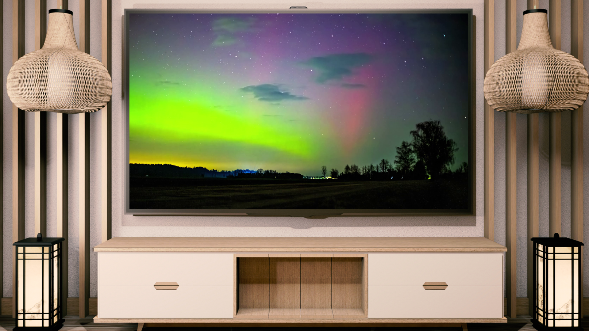 Aurora Borealis Screensaver - Live Northern Lights with Ambient Sound ...