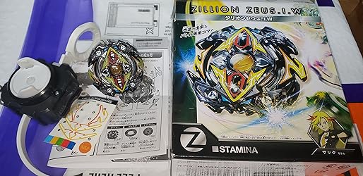 Amazon.com: TAKARA TOMY B-59 Beyblade Burst Stamina Starter Zillion I.W. Zeus with Launcher ...