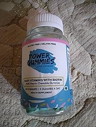 Power Gummies Hair & Nail Vitamins with Biotin & A to E Vitamins | 60 ...