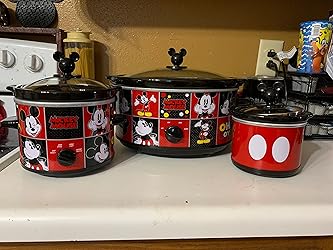Amazon.com: Disney DCM-200CN Mickey Mouse Slow Cooker, 2-Quart, Red ...