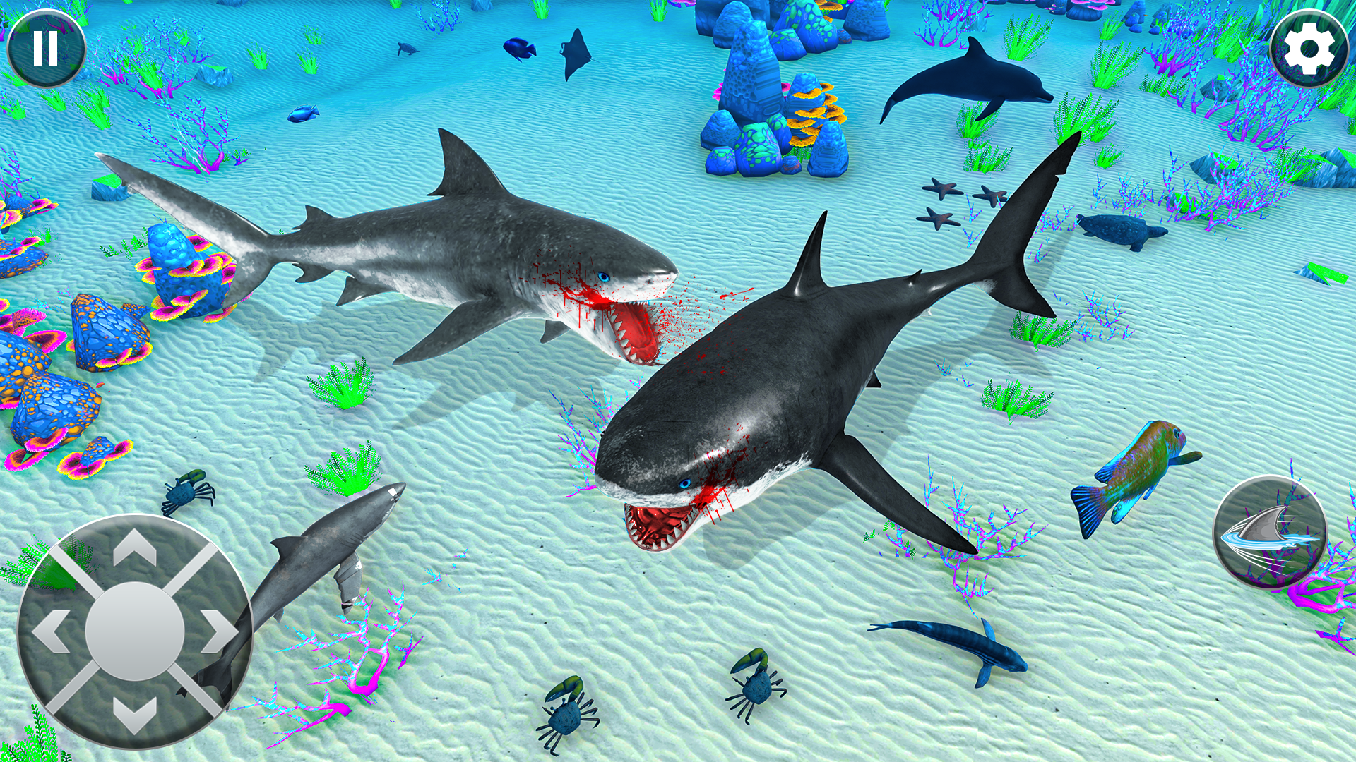 Angry Shark Attack Survival Simulator Dolphin Sea Adventure Game - App ...