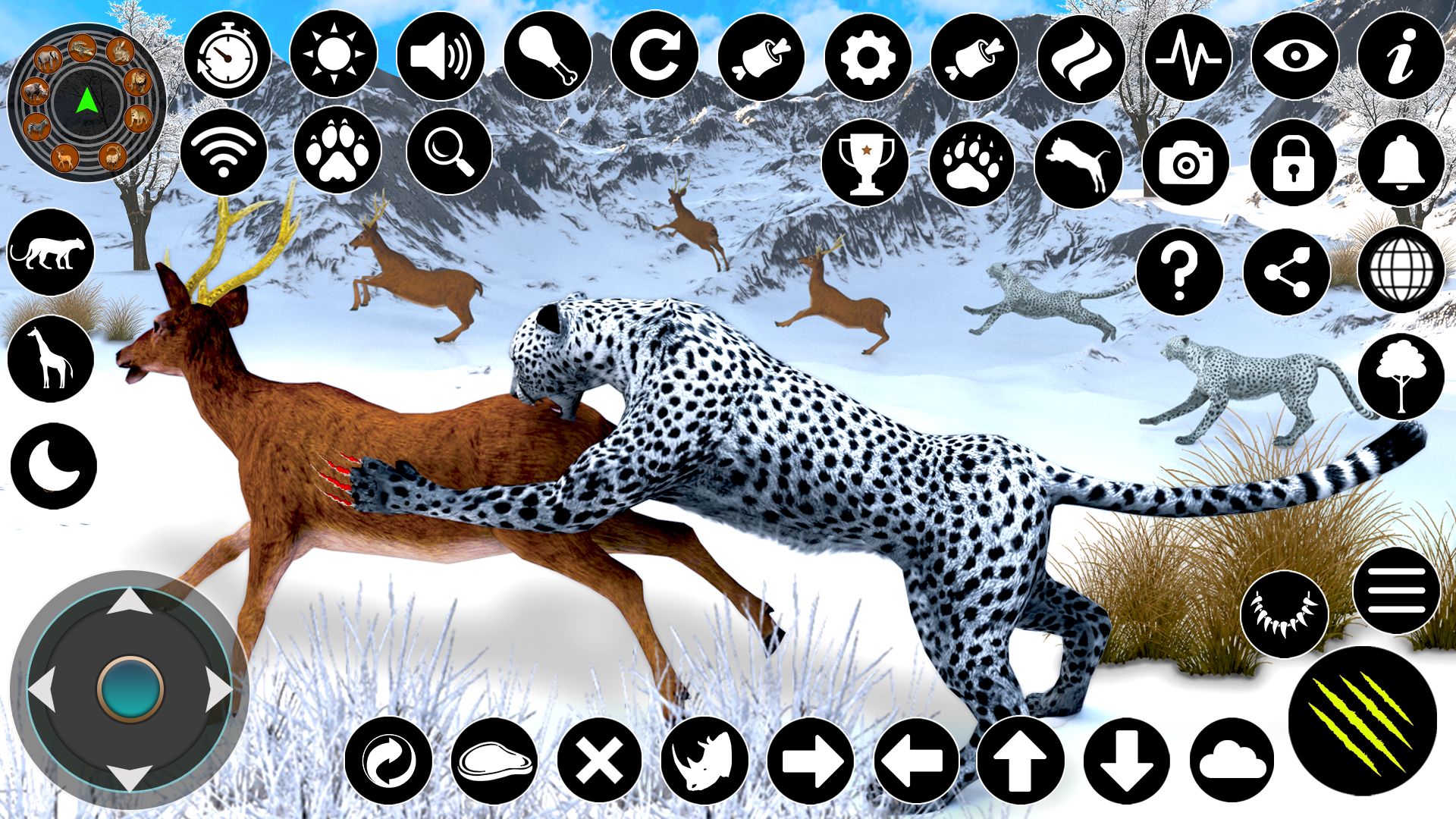 Wild Snow Leopard Simulator 3D - Animal Family Sim Jungle Life Game ...
