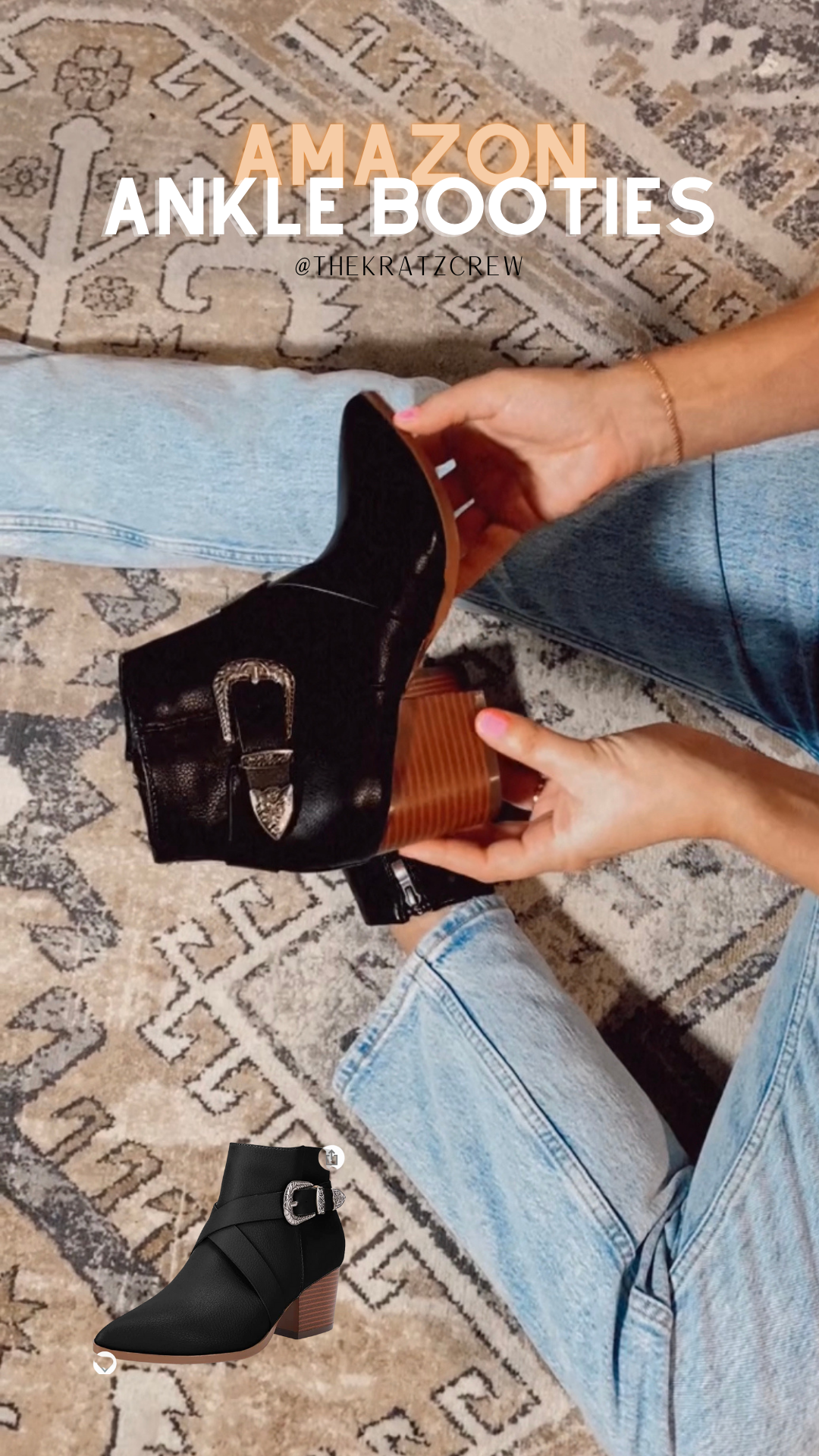 Watch Women's pointed toe ankle booties on Amazon Live