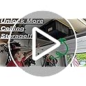 HandT Overhead Garage Storage Rack - Customizable Ceiling Rails