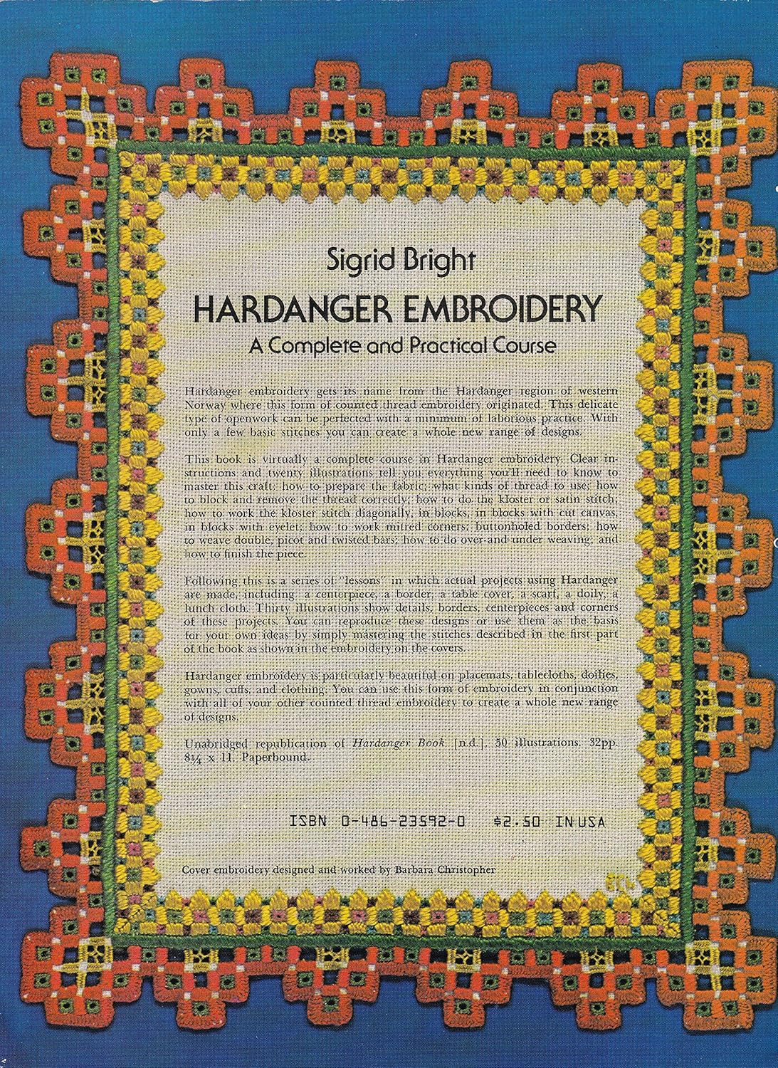 Hardanger Embroidery (Dover Needlework Series): Bright, Sigrid ...