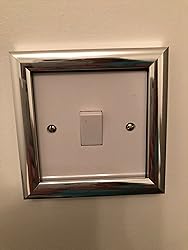 ElekTek Satin Chrome Effect Light Switch Surround Frame Cover Finger ...