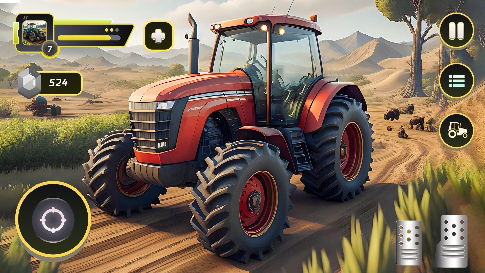 Mega Big Tractor Farming Simulator, Tractor Driving Cargo Simulator 3D ...