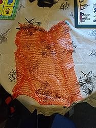 100 Orange Net Sacks 30cm x 50cm with Drawstring Raschel Bags Mesh ...