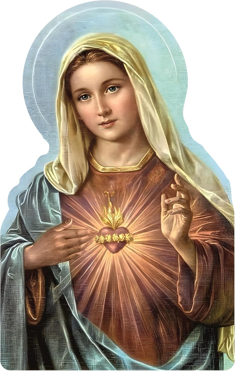 Amazon.com - Sacred Heart Virgin Mary Sticker, Catholic Vinyl Decal ...