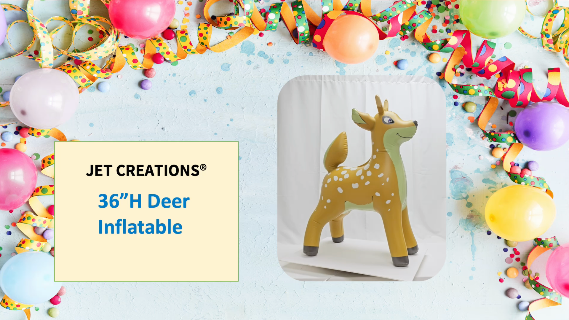 Watch Jet Creations Inflatable Deer 360 Degree View Video on Amazon Live