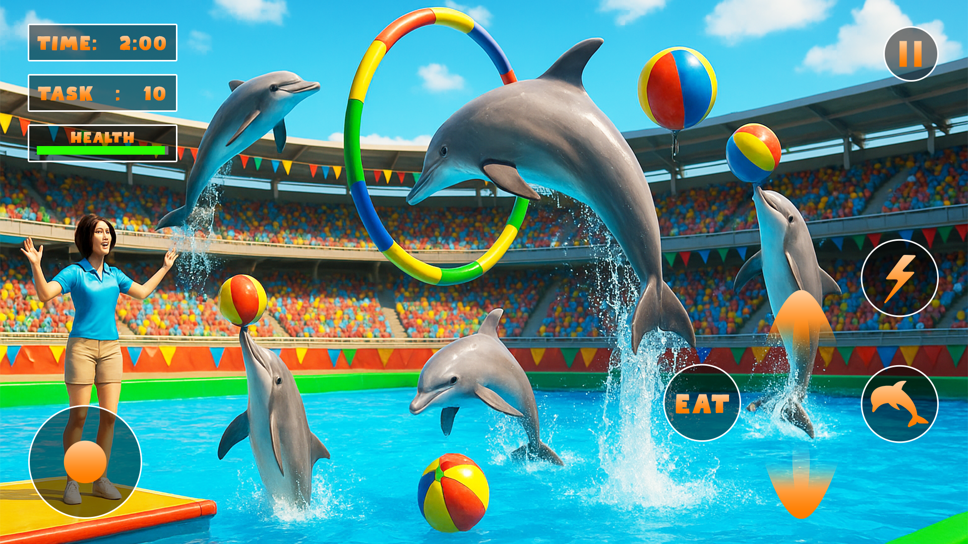 Dolphin Park Simulator: Shark Stunt Show Game Premium - App on Amazon ...