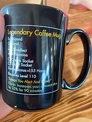 Amazon.com: Funny Mugs, LOL MMO Mug - Legendary Coffee Mug Level 110 ...