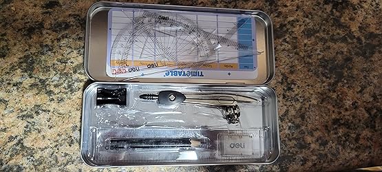 Amazon.com : Deli 4 Pieces Math Geometry Tool Plastic Clear Ruler Sets ...