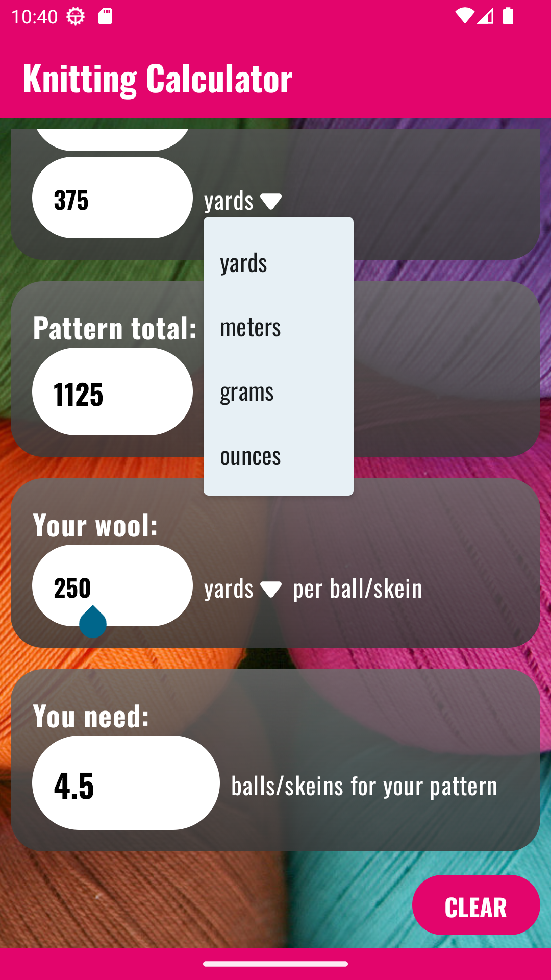 Knitting Calculator - App on Amazon Appstore