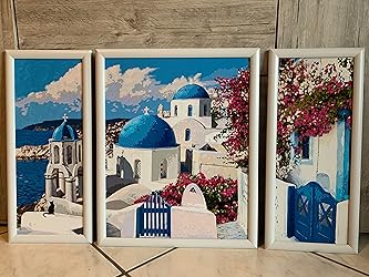 Schipper 609260783 Malen nach Zahlen - Santorin - Bilder malen für Erwachsene, inklusive Pinsel ...