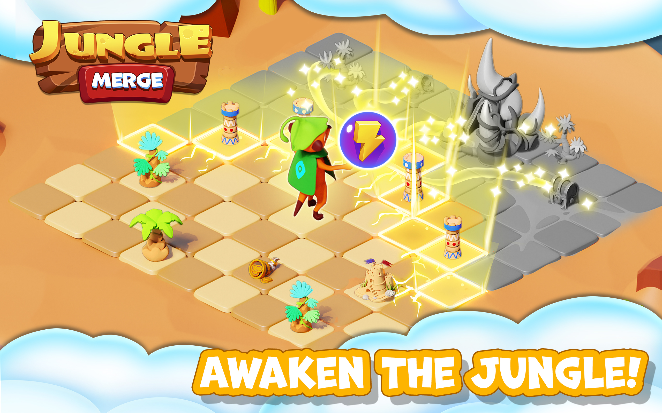 Jungle Merge - is a game about merging animals on magical islands. Help ...