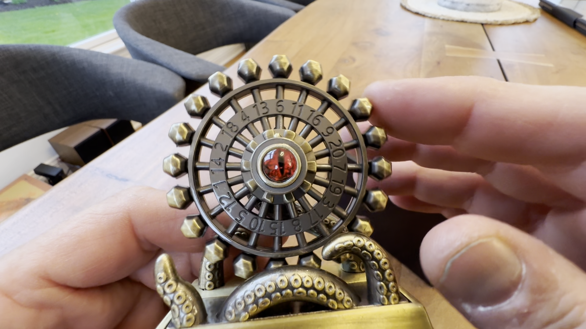 Watch Closer look of Ferris Wheel D20 Metal Spinning Dice on Amazon Live