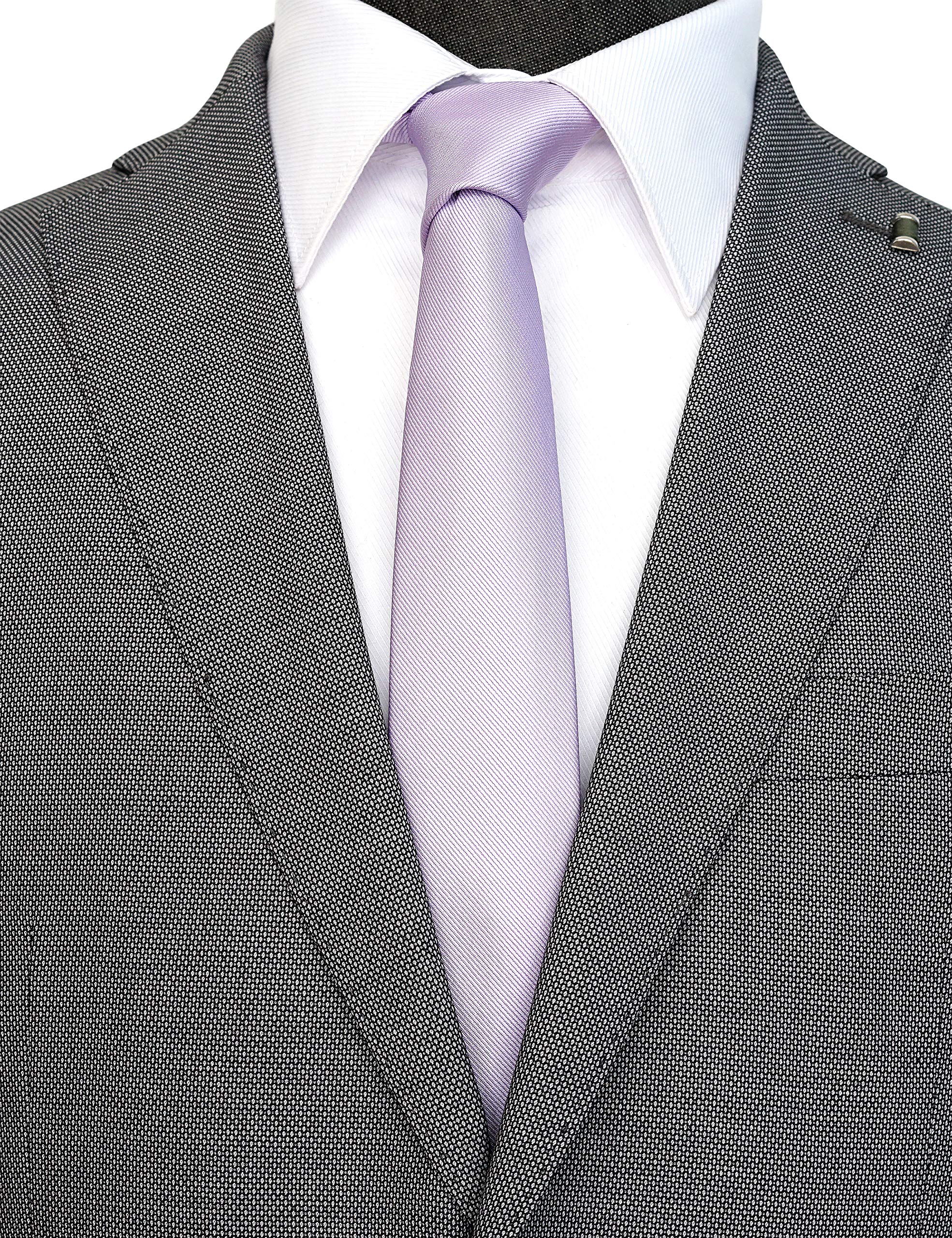 Snapklik.com : Skinny Solid Ties For Men, 2.5 Inch Slim Neckties Plain Assorted, Dusty Blue ...