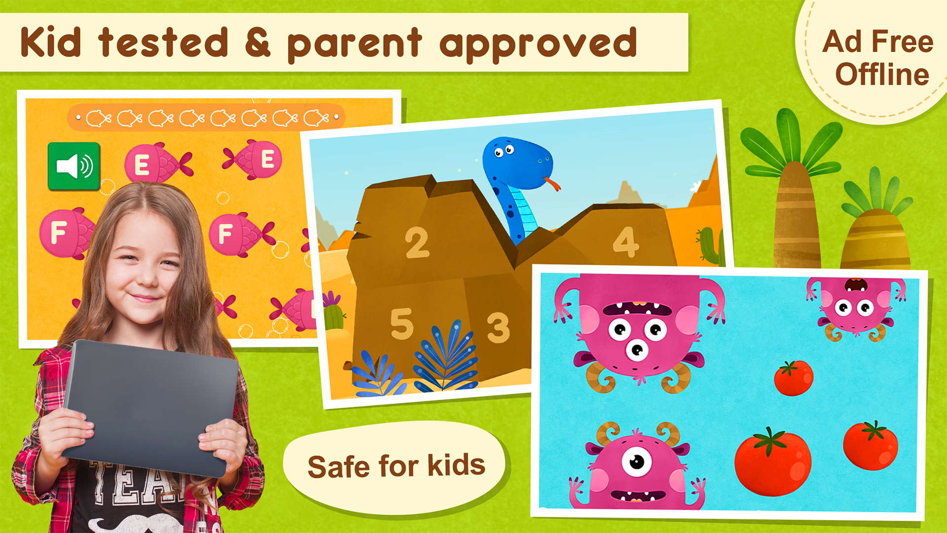 Learning games for Kids and Toddlers. Educational games: letters ...