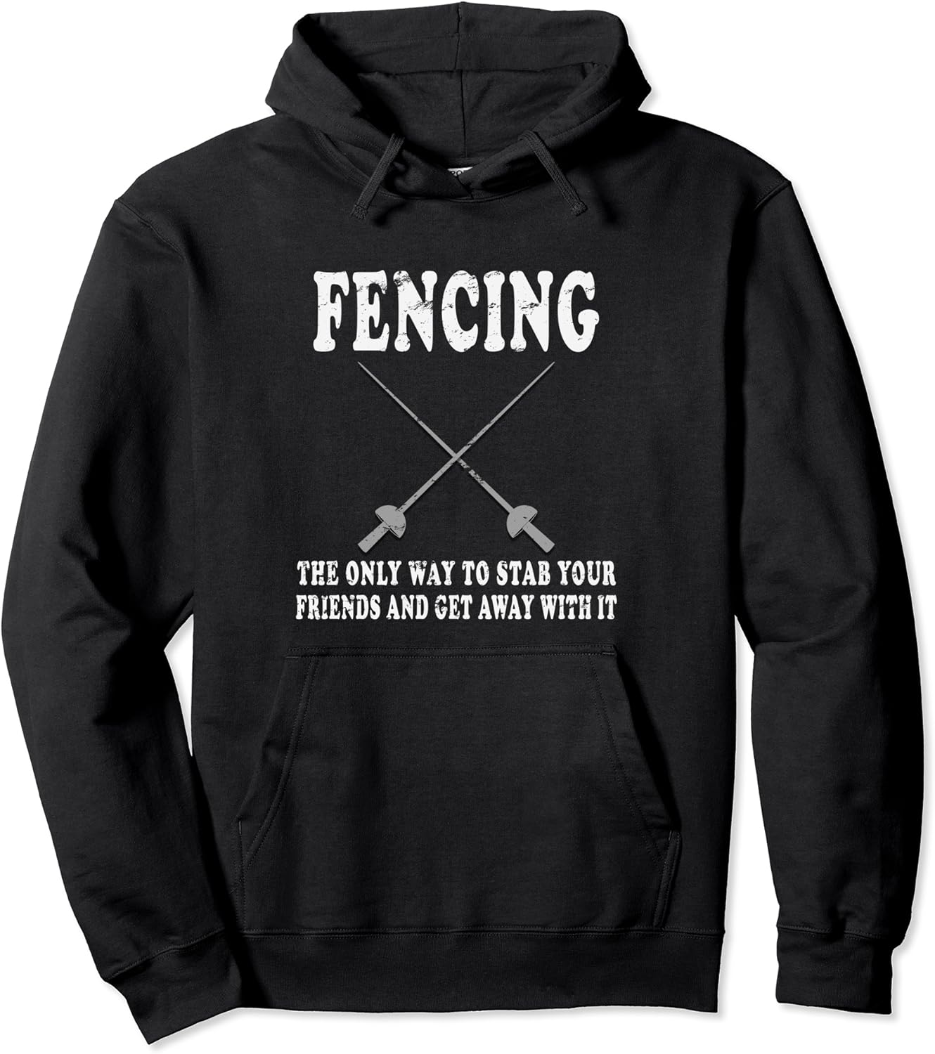 Amazon.com: Funny Fencing Foil Sport Only Way Fencing Sword Distressed ...