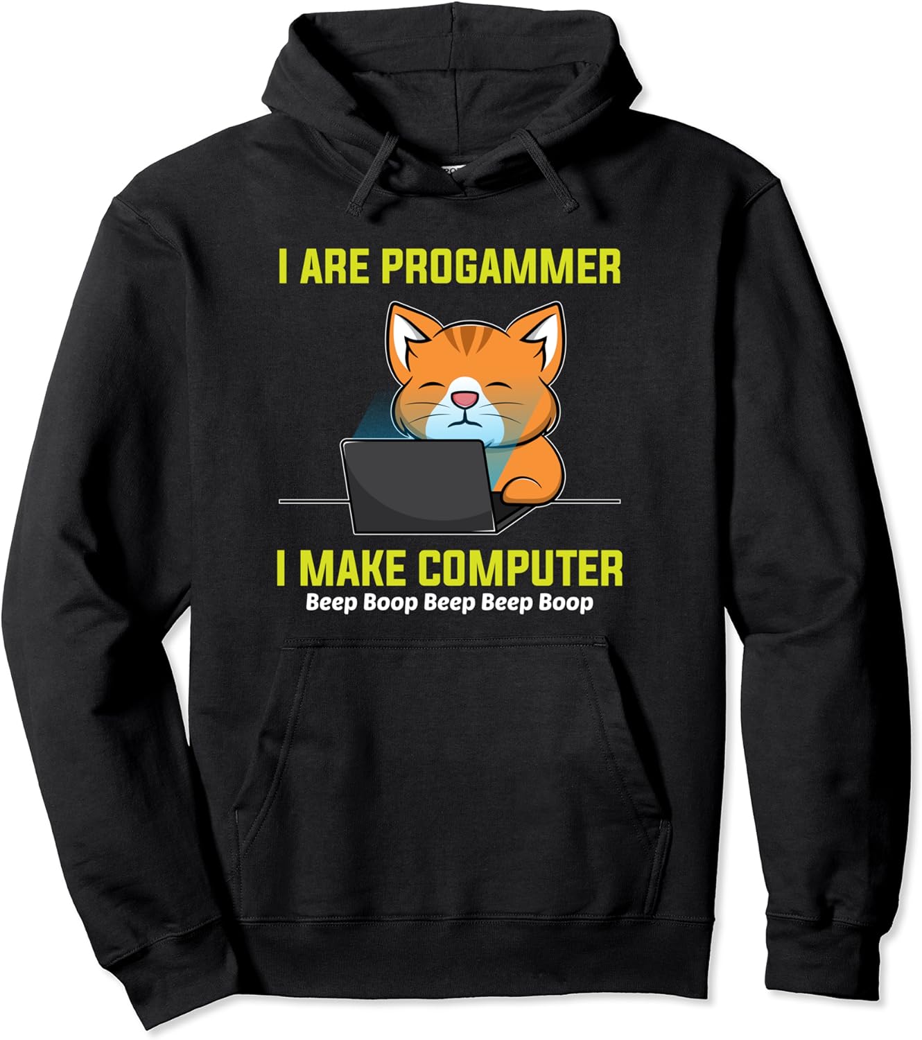 Amazon.com: I Are Programmer I Make Computer Beep Boop Cat Pullover ...