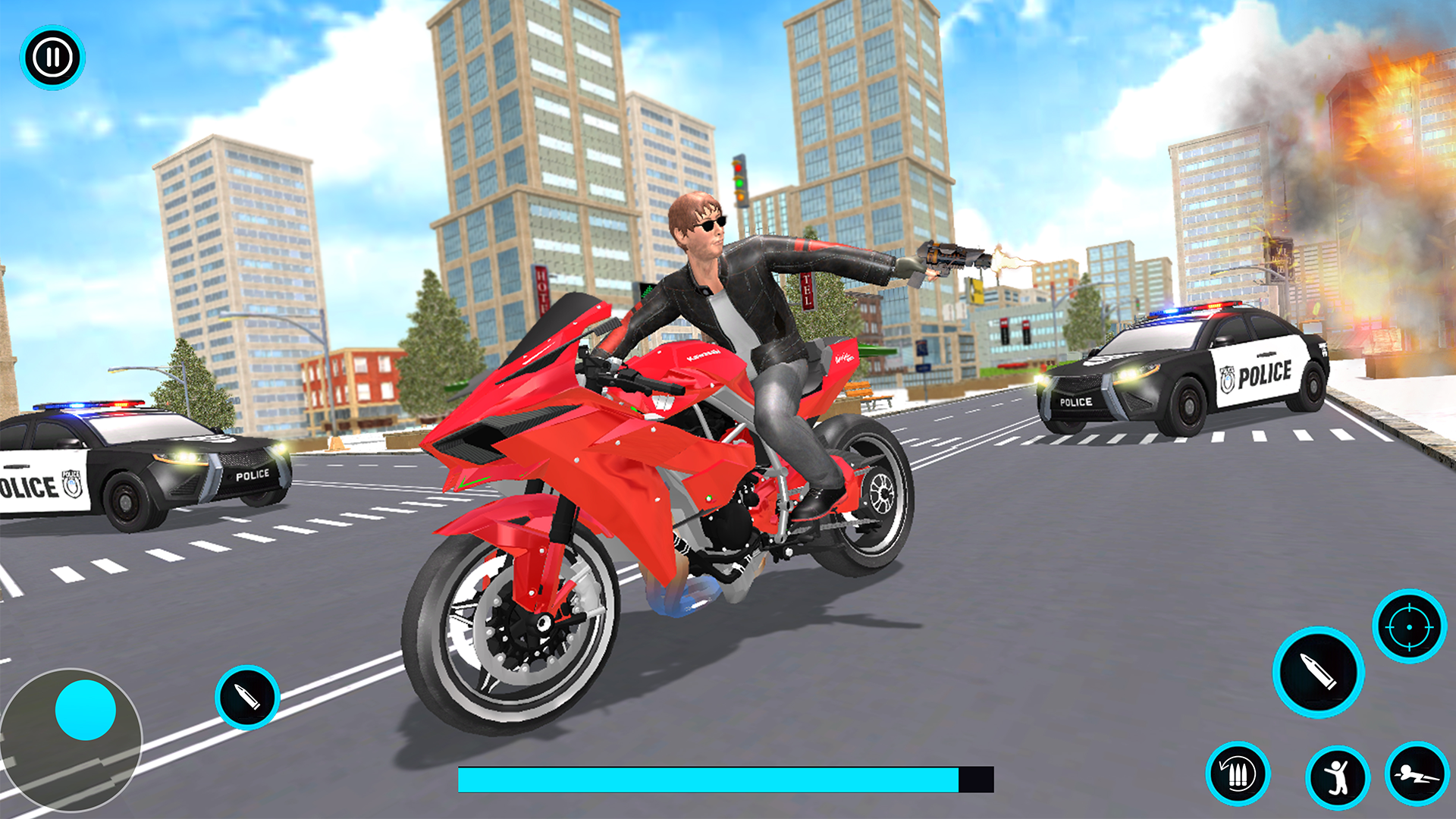 US Police Bike Chase Game 3D: Police Bike Gangster Motorbike Simulator ...