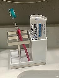 Amazon.com: mDesign Plastic Toothbrush and Toothpaste Storage Organizer ...