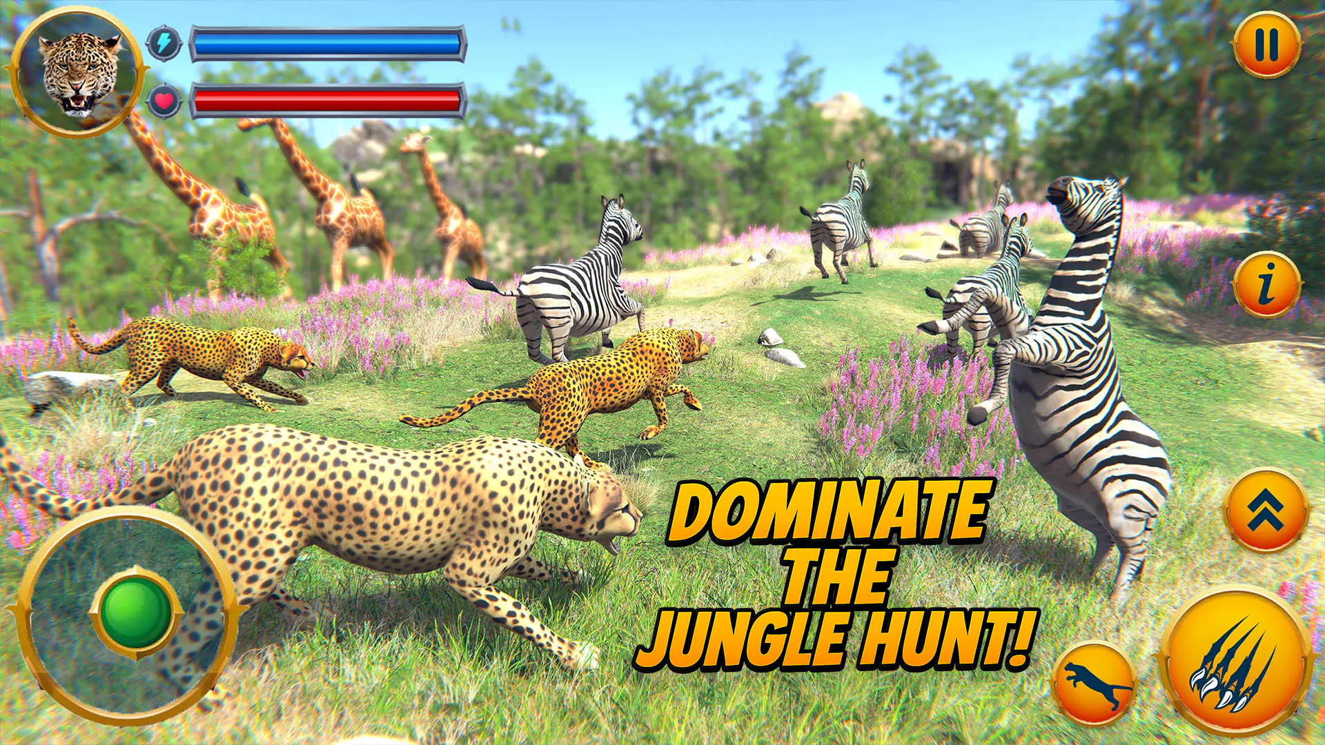 The Cheetah - In the Savanna: Animal Jungle | Cheetah Simulator & Wild ...