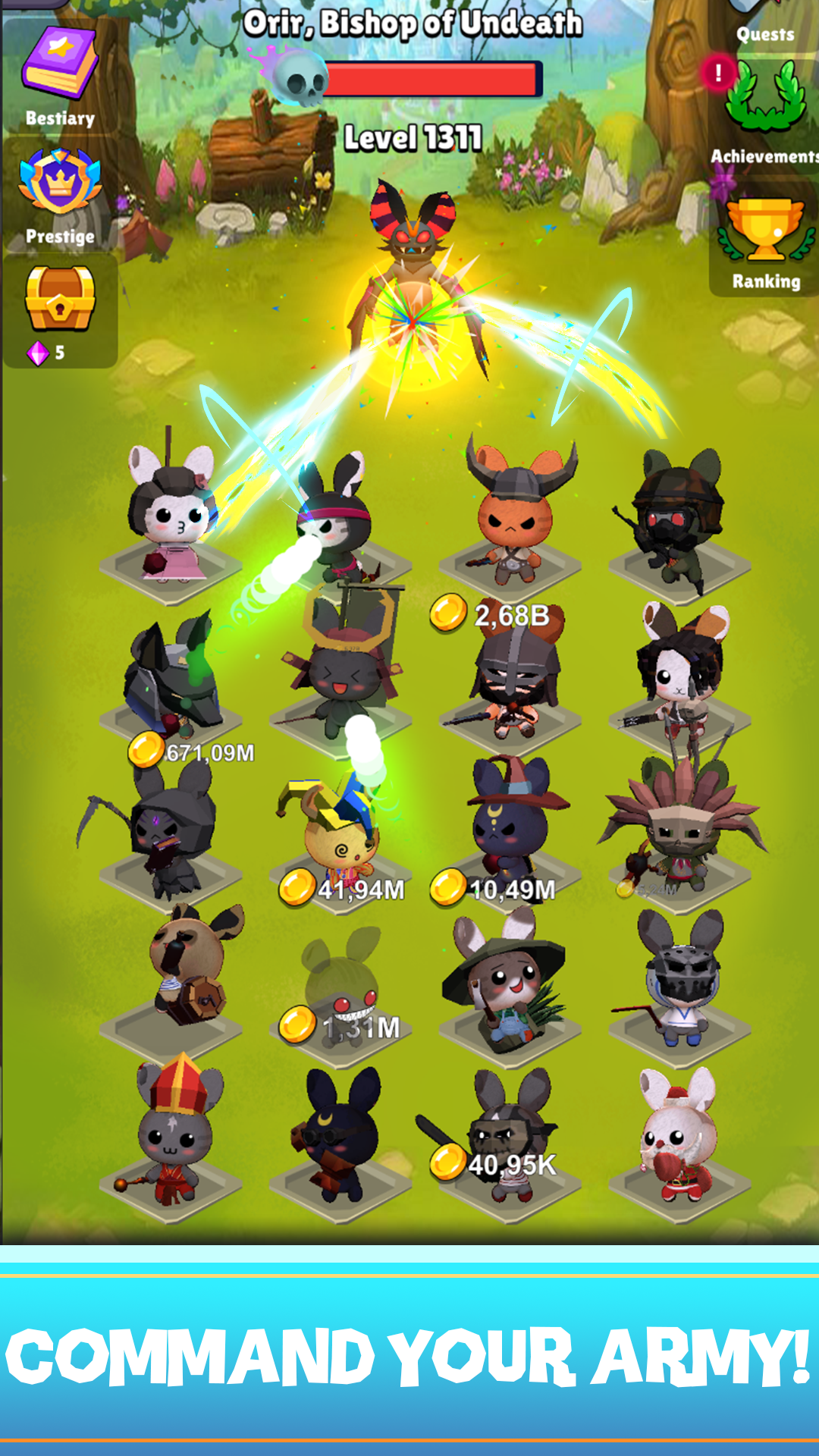Merge Bunnies: Idle Evolution. Idle merge game. Rabbit evolution game ...