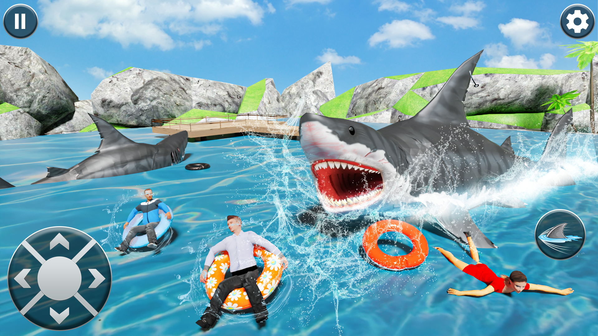 Angry Shark Attack Survival Simulator Dolphin Sea Adventure Game - App ...