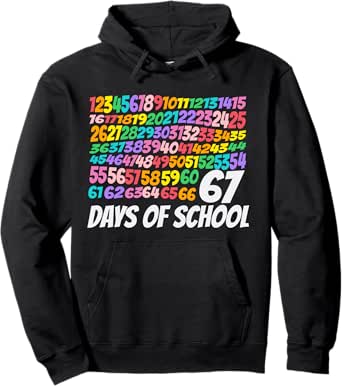 Amazon.com: 67 Days of School 100th Day Math Numbers Rainbow Teacher ...