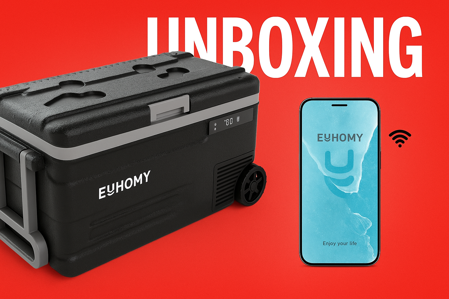 EUHOMY 80QT 12 Volt Car Refrigerator Instruction Manual (Model U75)