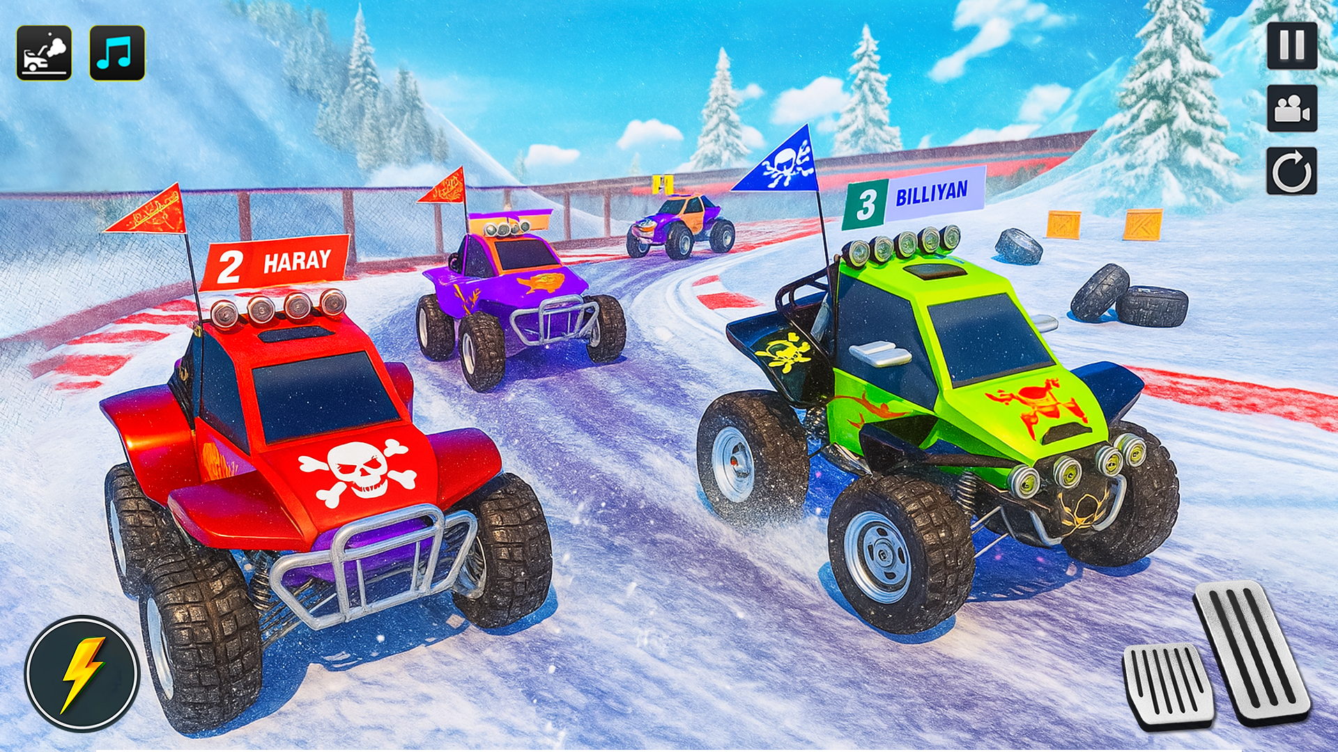 Offroad Snow Mountain ATV Quad Bike Mega Ramp Stunt Racing Snow Bike ...