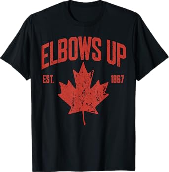 Amazon.com: Elbows Up Canada Est 1867 Strong and Free Proud Canadian T ...