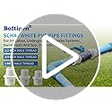 Amazon.com: Boltigen 10Pcs White PVC Pipe Fittings, 1/2 NPT Male Thread ...