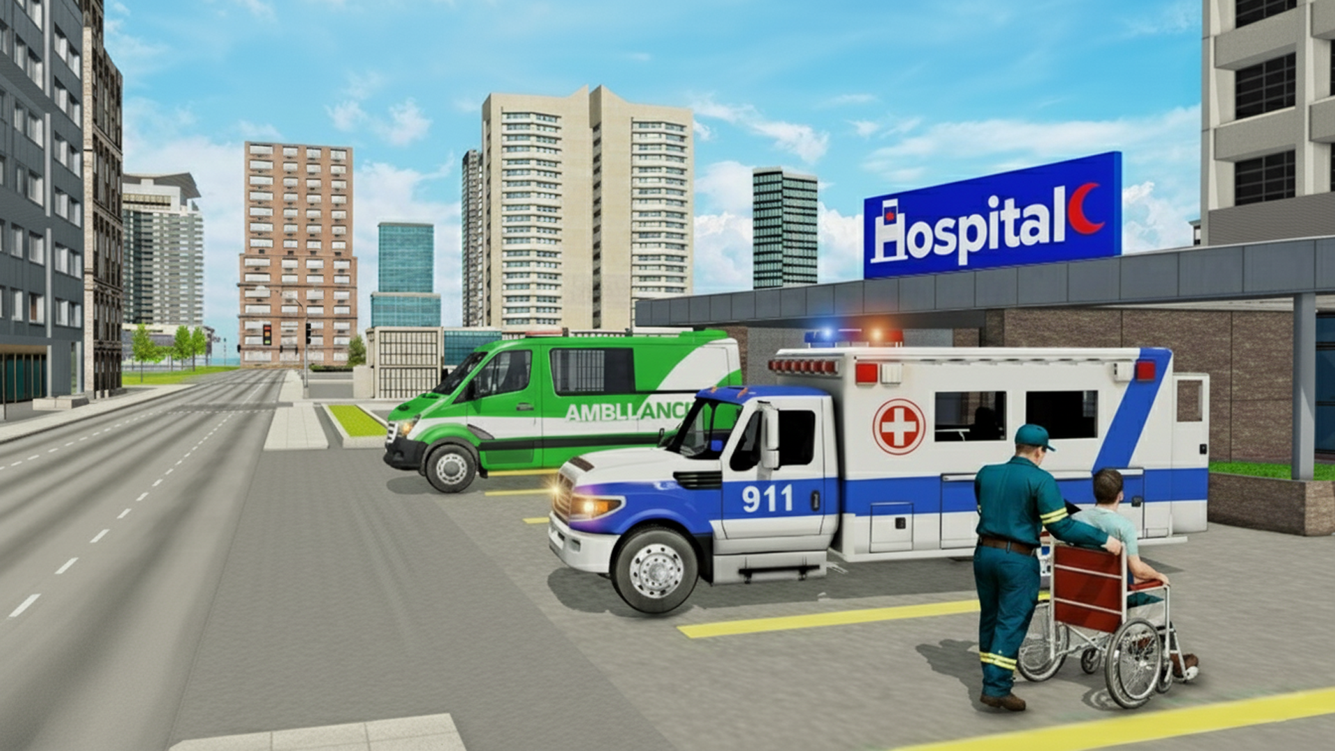 City Ambulance Rescue Simulator 3D: Emergency Driving & Hospital Rescue ...