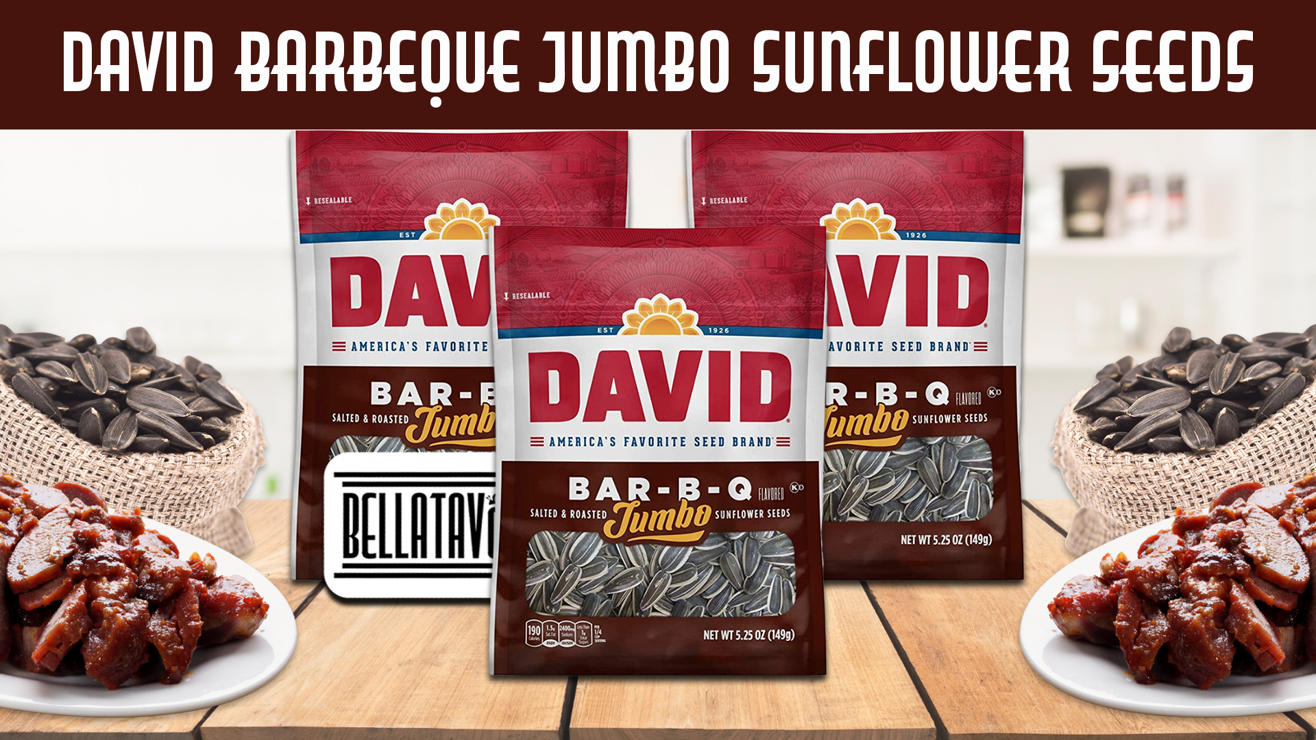 David Graines De Tournesol Barbecue Snack Pack BBQ Peanut 48 X 60 G