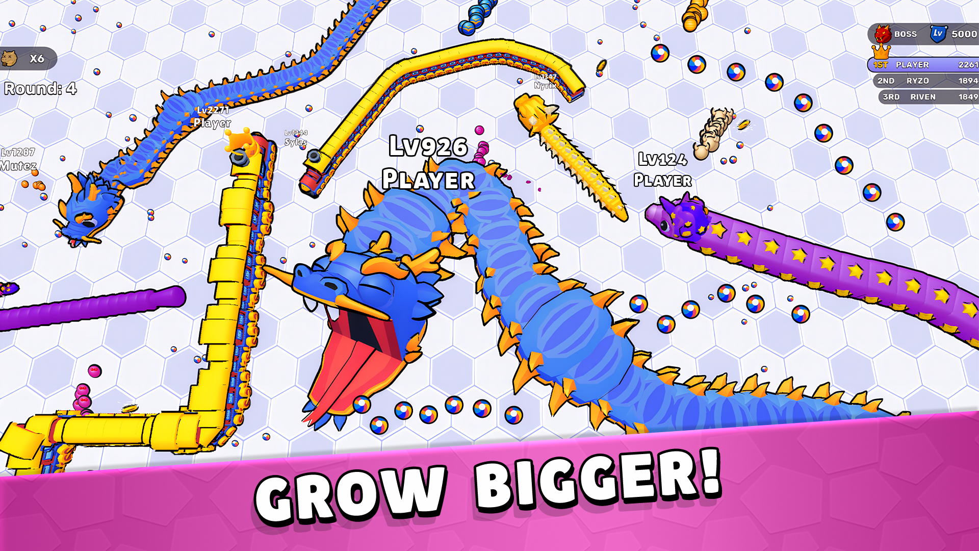 Snake Rush: Clash Battle 3D – Slither Simulator Game, Hungry Eater ...