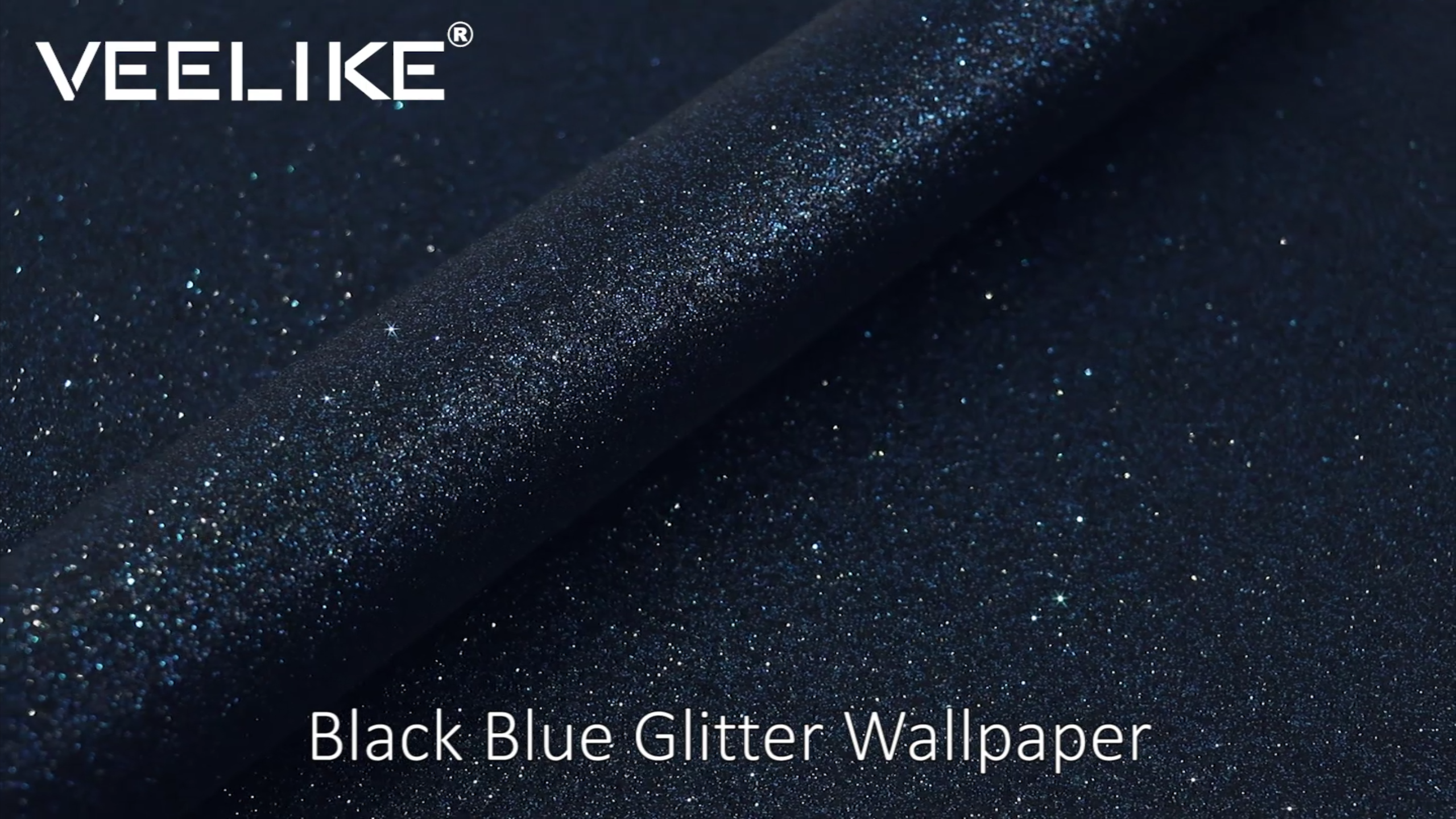 Midnight Blue Glitter Wallpaper